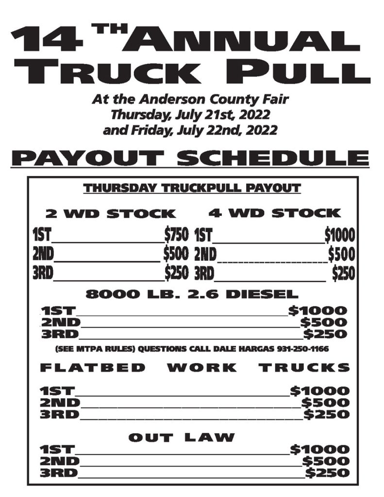 Truck Pull - Anderson County Fair
